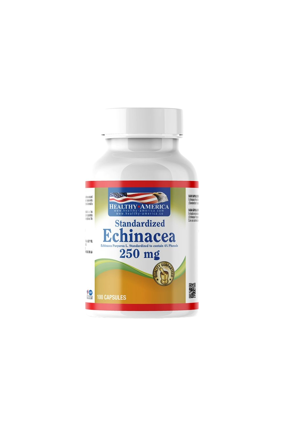 🌿 Standardized Echinacea 250 mg – Healthy America (100 cápsulas ...